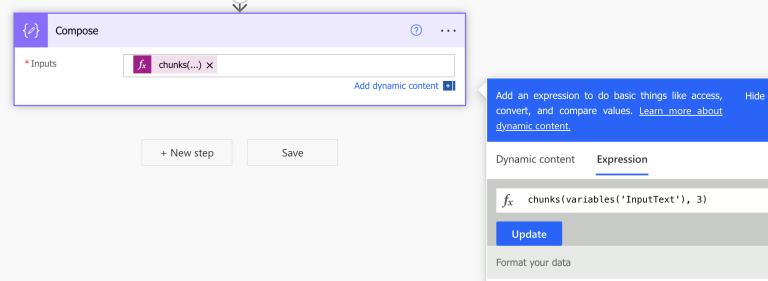 Using the Chunk Function in Power Automate